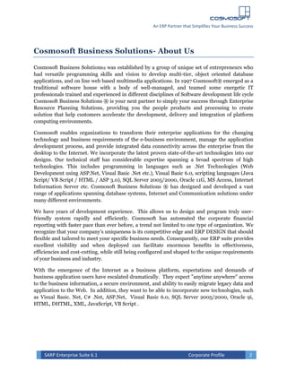 SARP Enterprise Suite 6.1-Corporate Profile | PDF | Databases ...