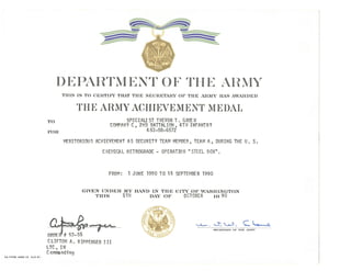 Army Achievement Medal | PDF