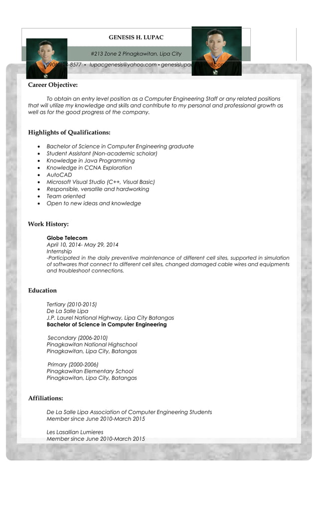 Genesis Resume 05.20.2015 | Technology & Computing