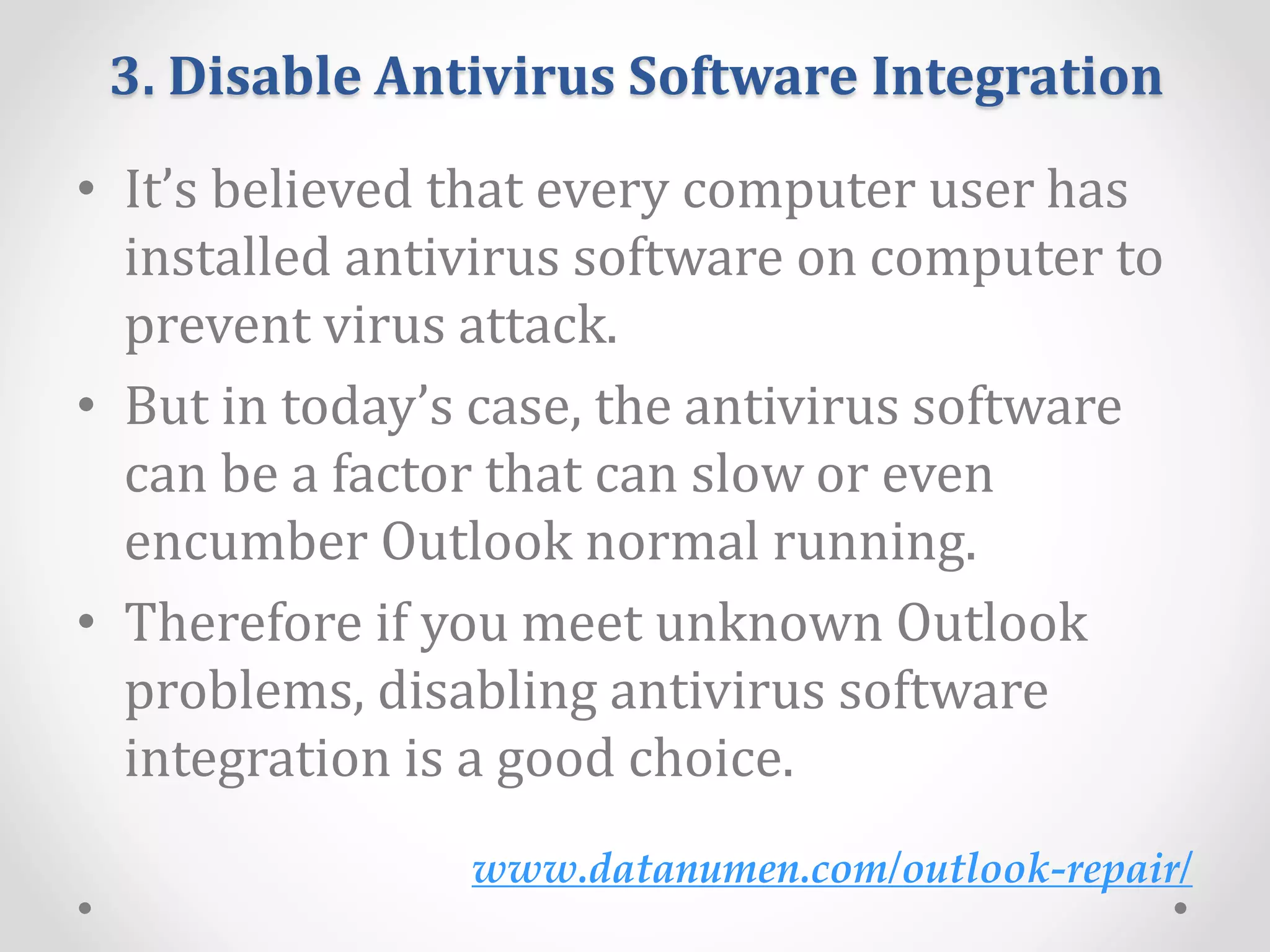 6 Effective Techniques to Troubleshoot Outlook Problems | PPTX