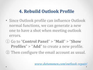 6 Effective Techniques to Troubleshoot Outlook Problems | PPTX