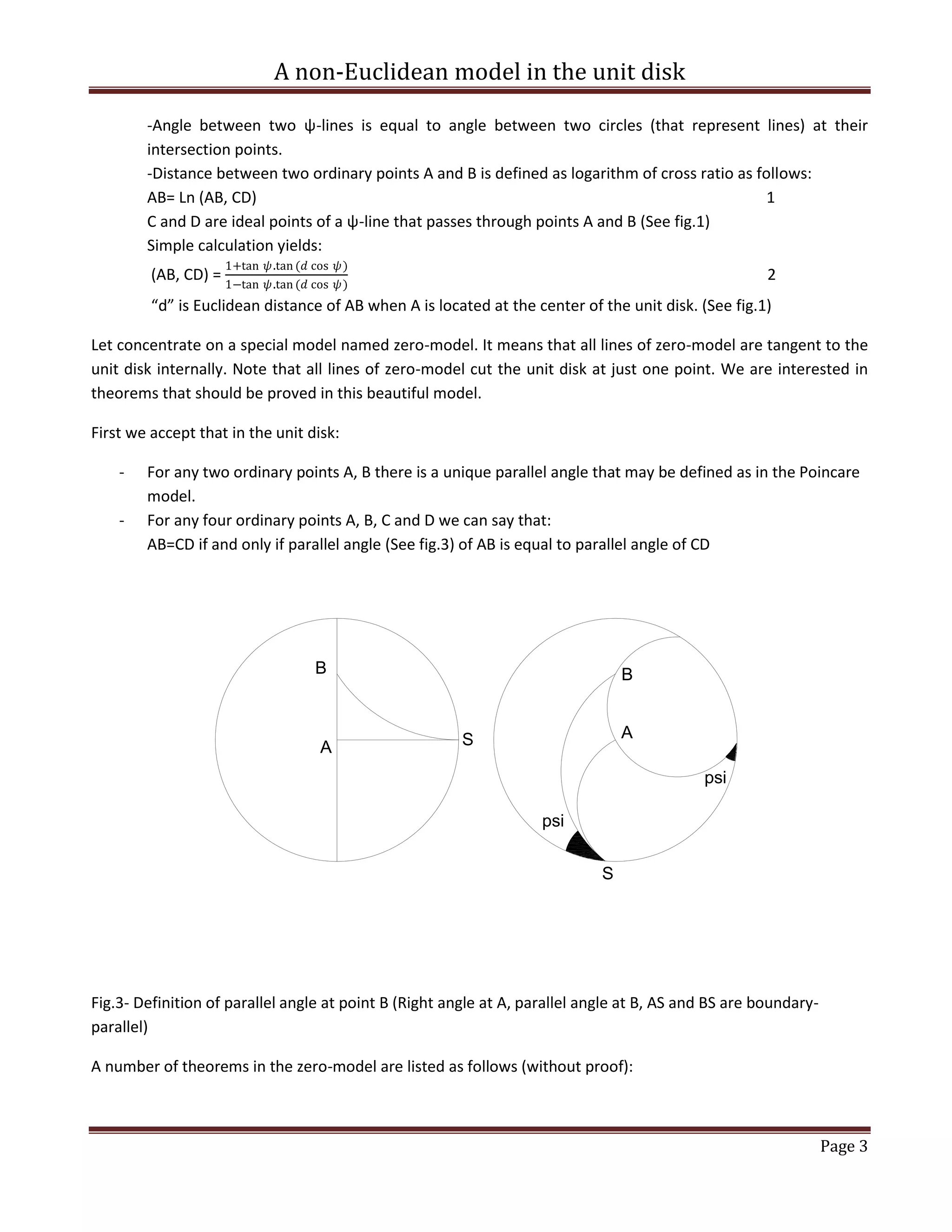 A non-Euclidean model | PDF