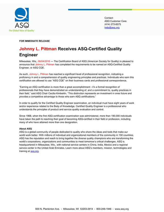 PressRelease-ASQ-CQE Pittman.aspx