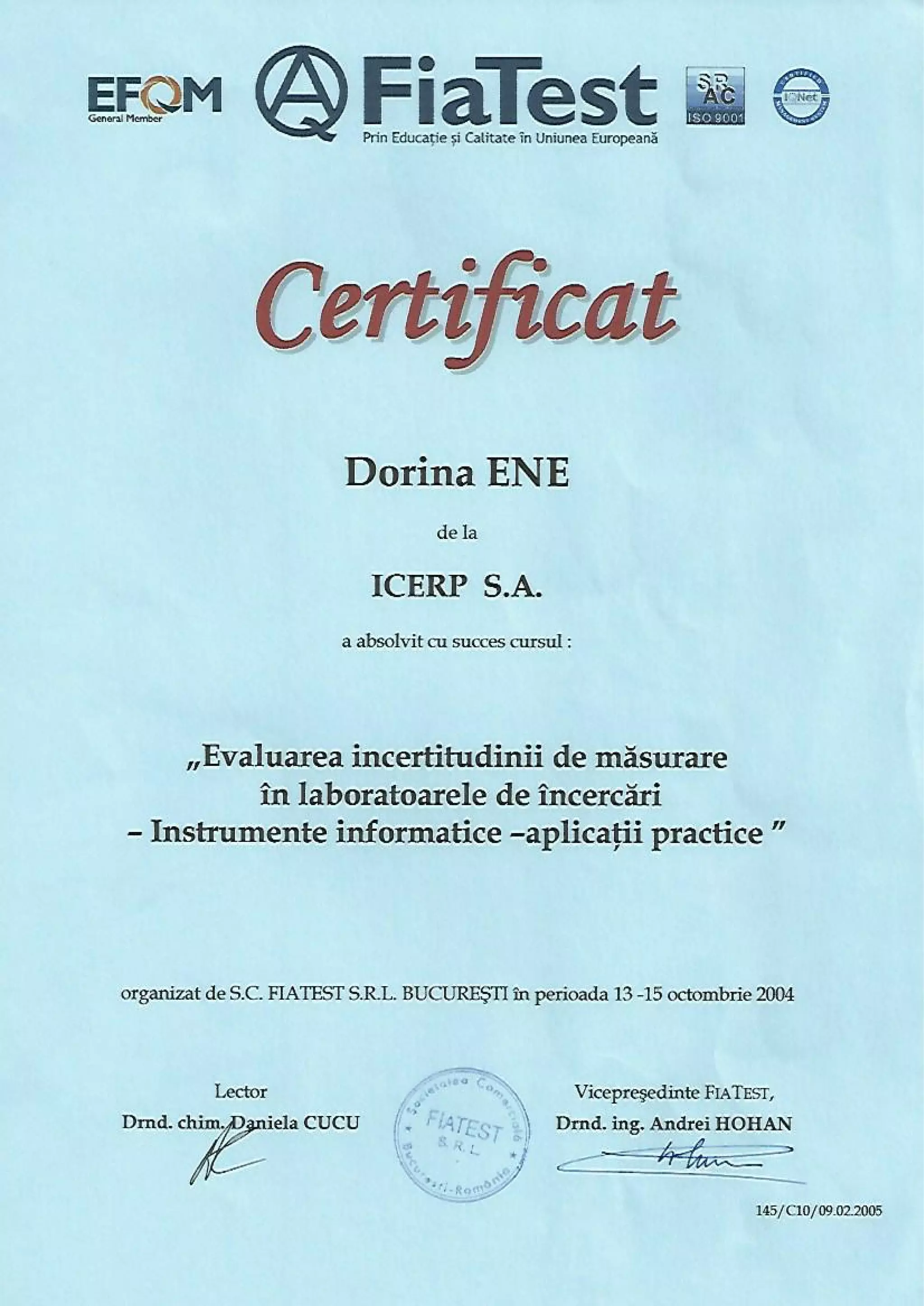 certificat FiaTest | PDF