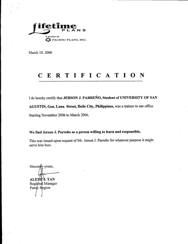OJT Certification | PDF