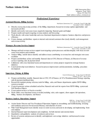 N Erwin - RESUME (022016) | PDF