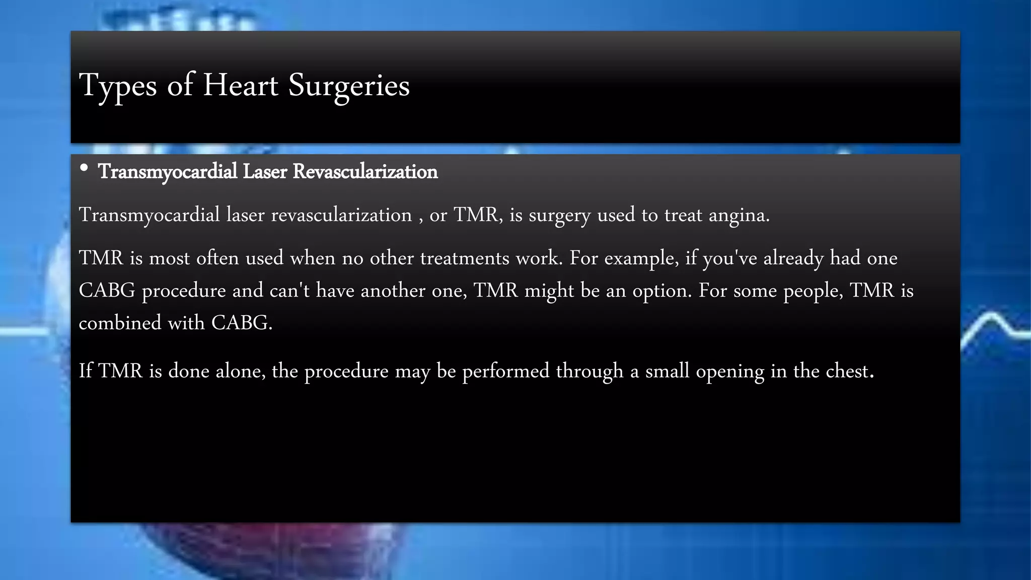Types of heart Surgeries | PPTX