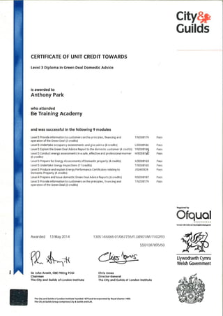 City Guilds Certificate | PDF