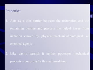 96812770 cavity-liners-and-bases | PPT