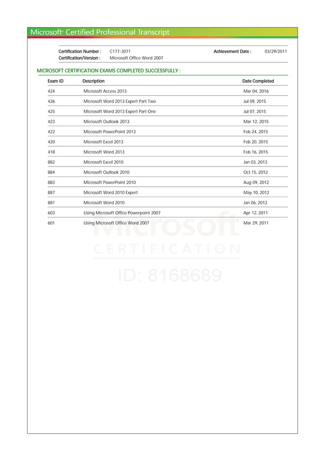 MS_Learning_Transcript | PDF