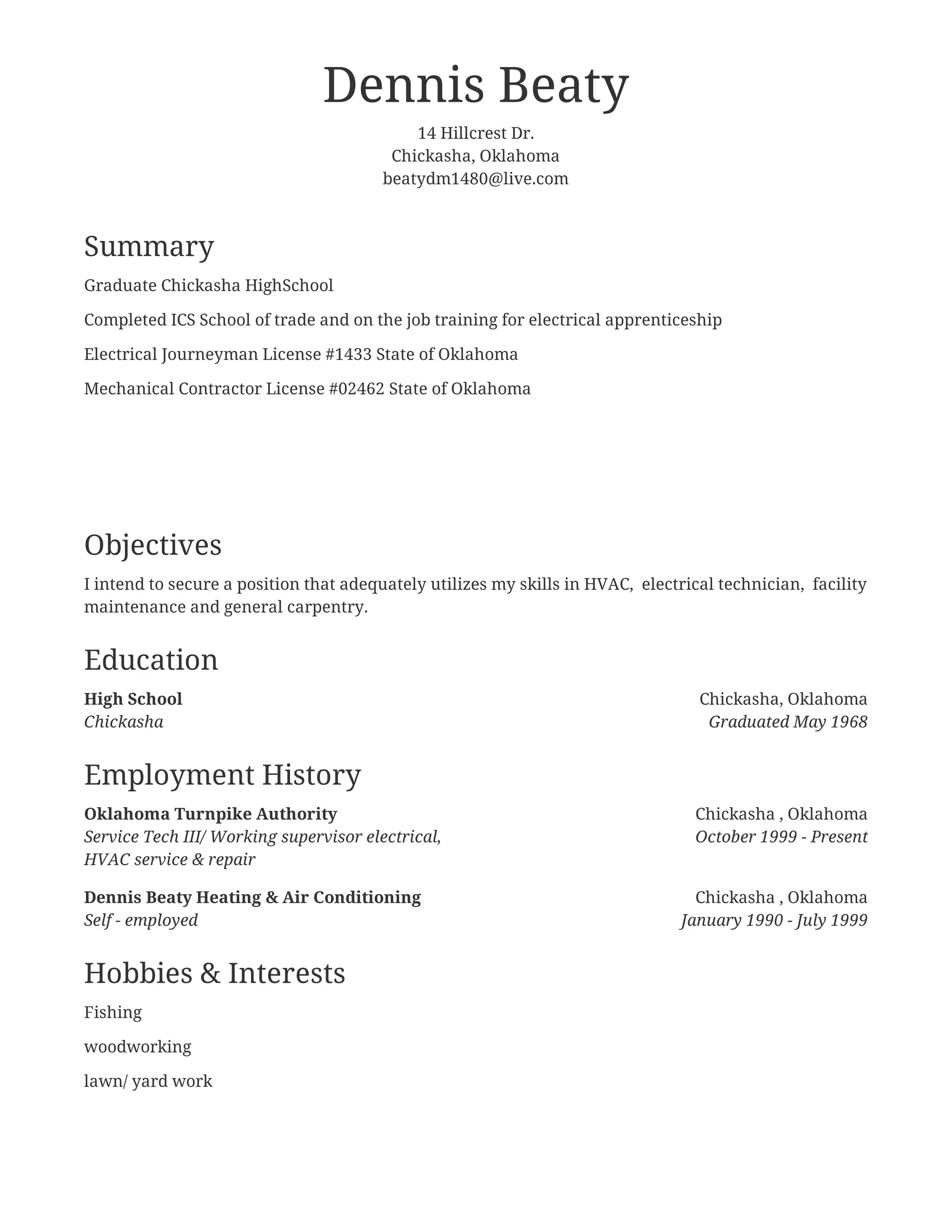 Dennis' Resume | PDF