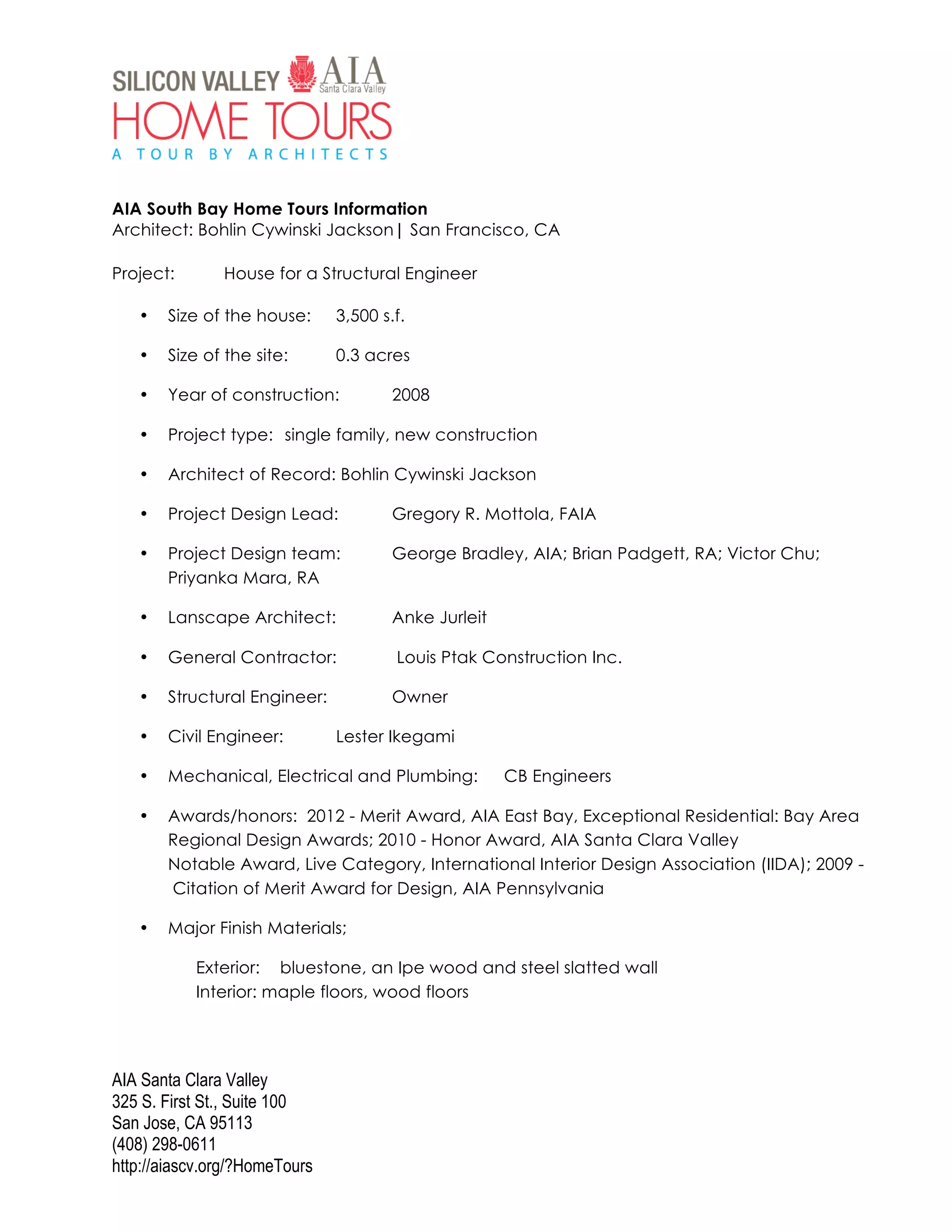 BCJ Architects fact sheet | PDF | Houses | Real Estate