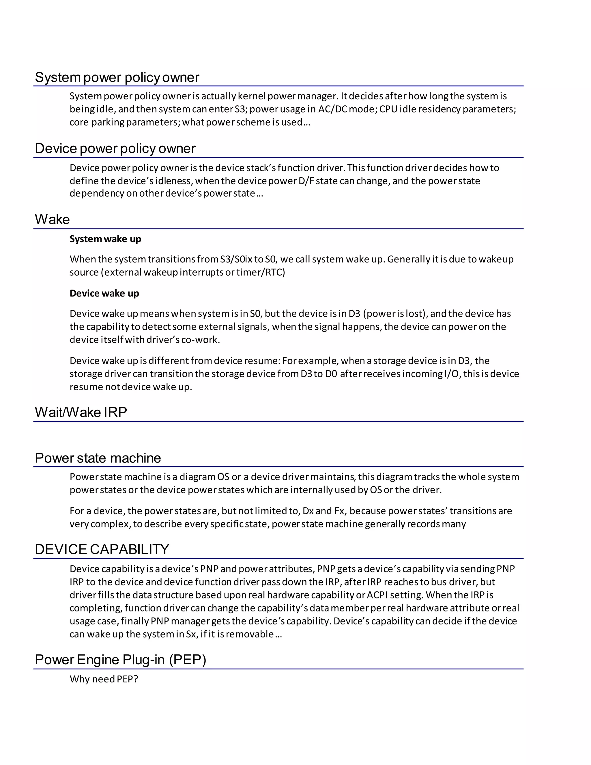 Windows power management basic knowledge | DOCX