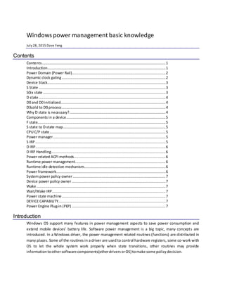 Windows power management basic knowledge | DOCX