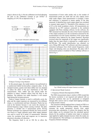 Operational Modal Analysis Implementation on a Hybrd Composite Plate | PDF | Civil Engineering ...