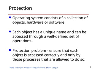Lecture 19 - Materials Protection Operating System | PPT