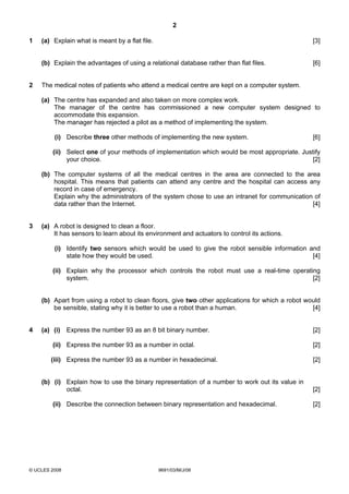 Computer paper 3 may june 2008 9691 cambridge General Certificate of ...