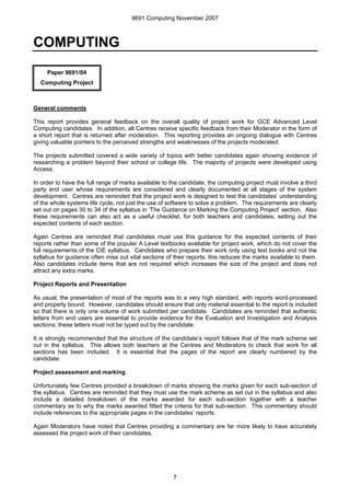 Computing Written Paper 1 General Comments Zimsec Cambridge 9691 ...