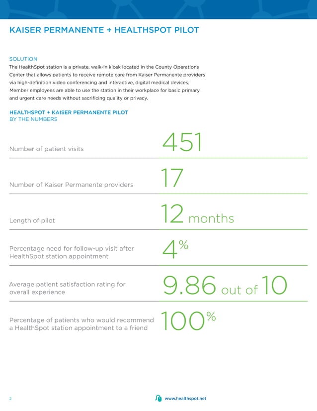 HealthSpot/Kaiser Permanente Case Study | PDF