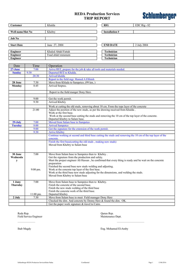 Khalda - HPS June-2004 - SOE | PDF