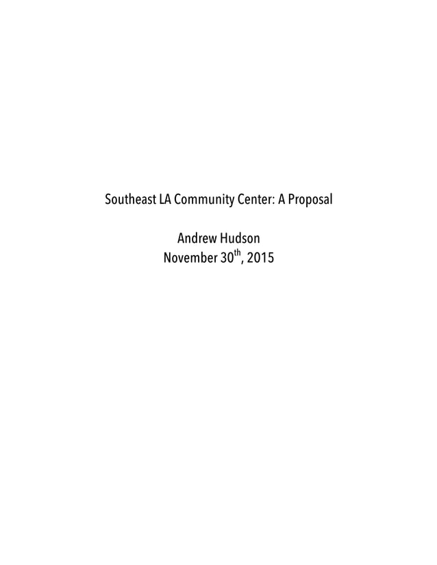 PPD 431 - Final Community Center Proposal | PDF