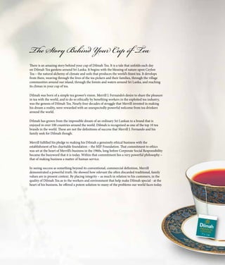 Dilmah Spa Tea Mixology - Recipe Book - 76682 00 | PDF