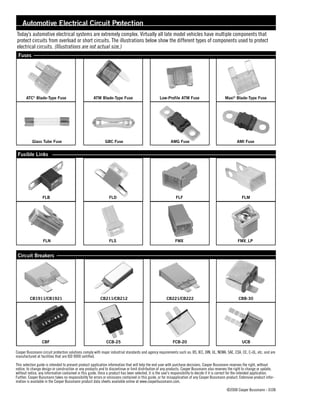 Cooper Bussmann Automotive Fuse Selection Guide | PDF
