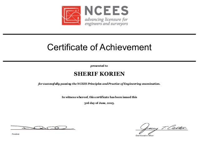 18_SCE PE Pass Certificates April 2015