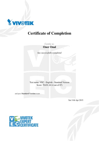 Vivotek Certification | PDF