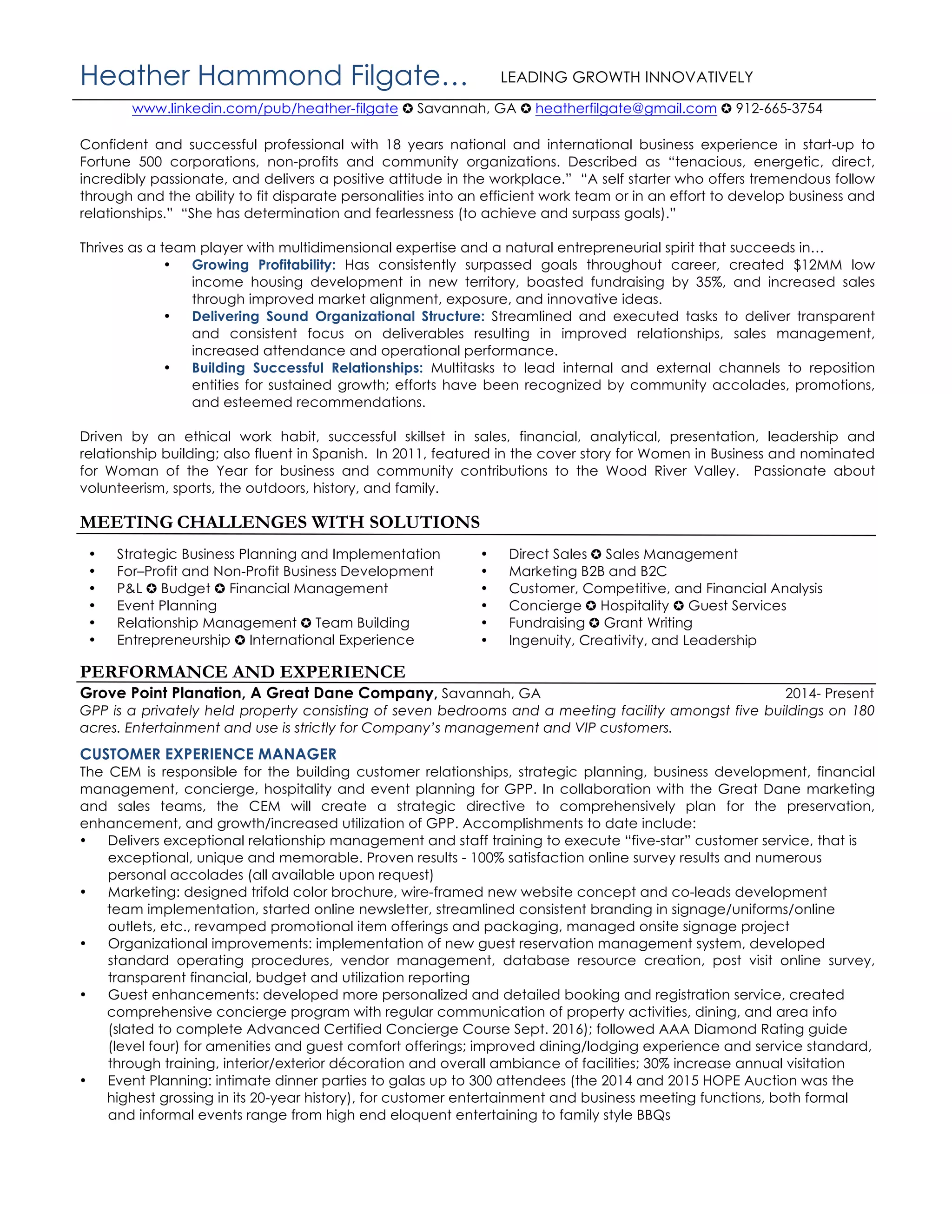 Heather Filgate Resume | PDF