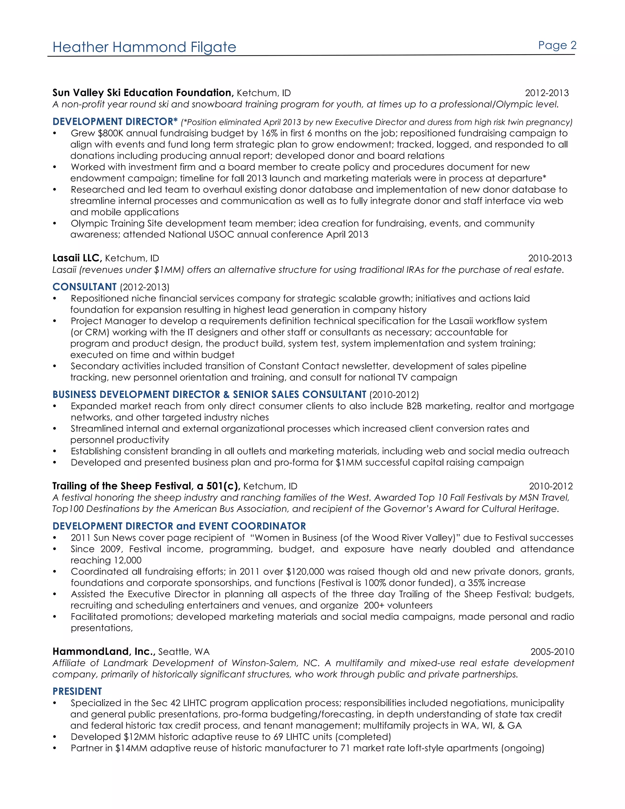 Heather Filgate Resume | PDF