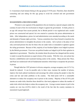 96 an overview of demographic profile of prisoners in india | PDF