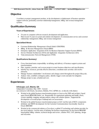 Lei Chen Resume (2016) | DOCX