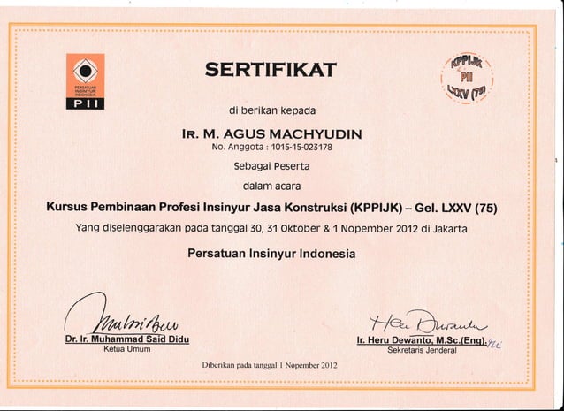 Training certificate PII | PDF