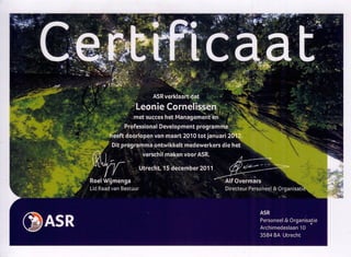 Certificaat Management Development | PPT