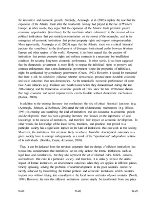Institutions and economic development | DOCX