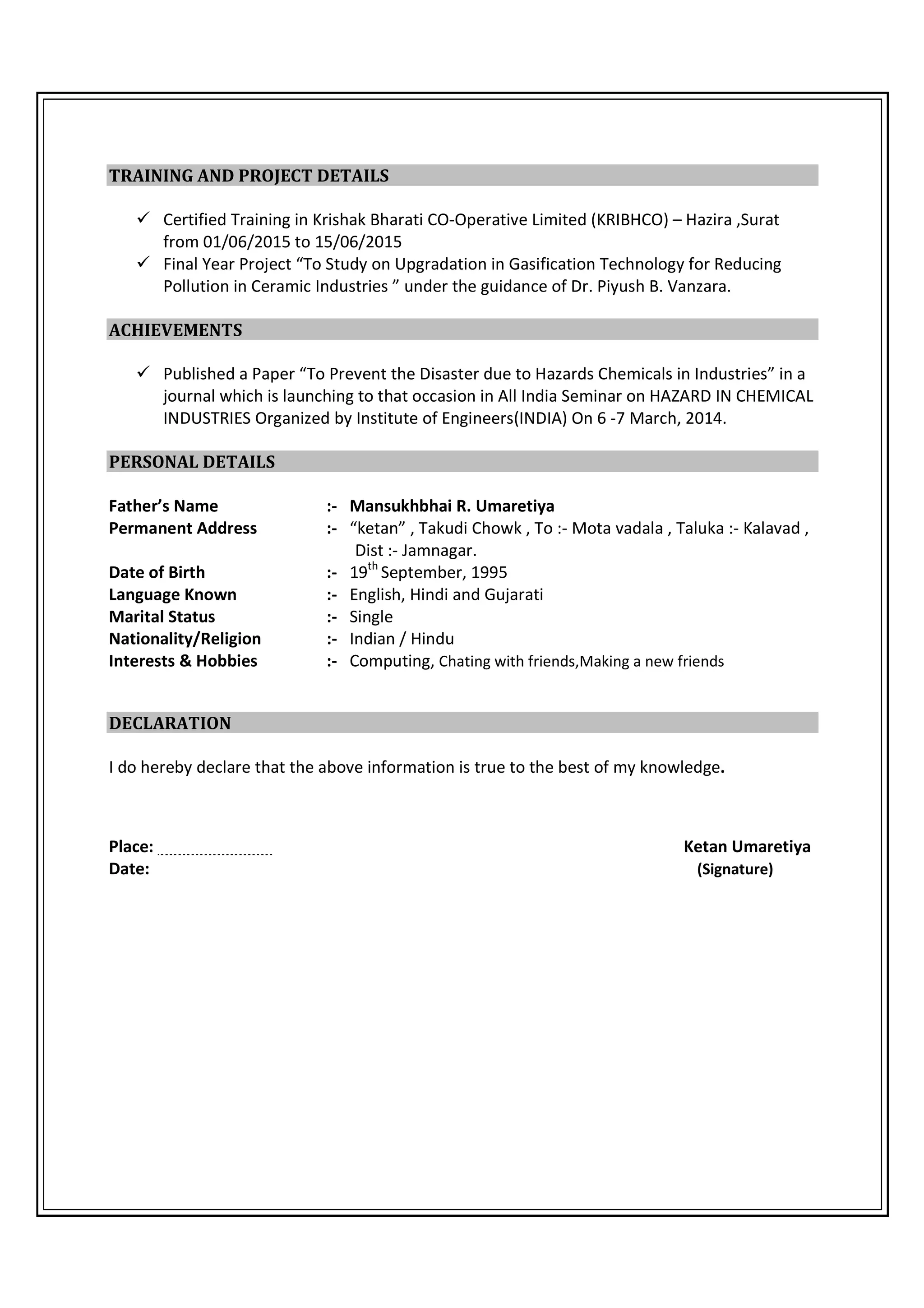 ketan resume 22 | PDF