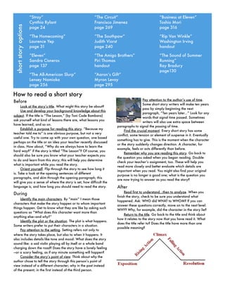 2015-2016 Short Story Unit Assignment Sheet | PDF