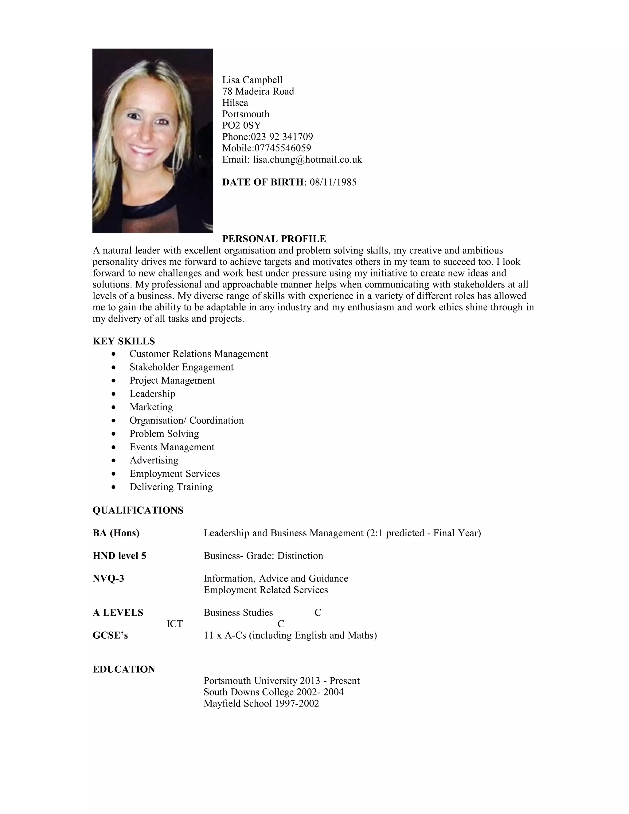 LisaCampbell-CV2016 | DOC