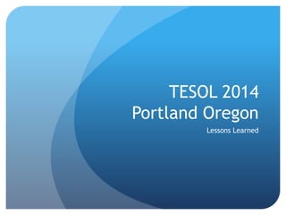 TESOL International Conference | PPT