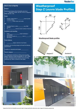 Shutterflex Proprietary Screen Systems | PDF