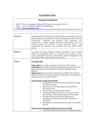 Sumana Sundaram - Resumev2.1 | DOC