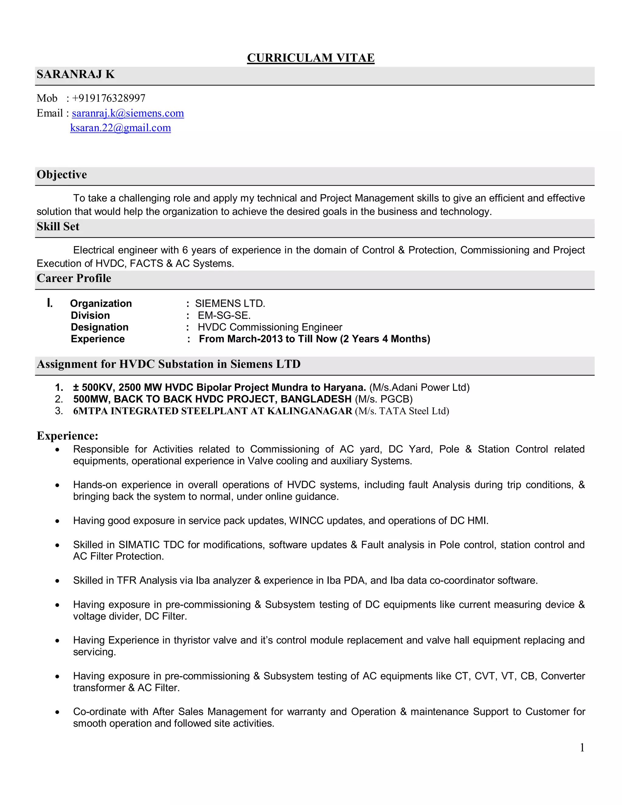 Saran Resume | PDF