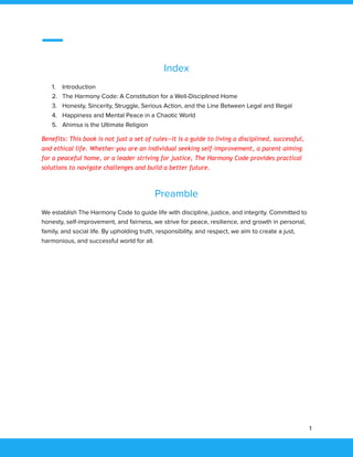 The Harmony Code: A Path to Justice, Growth, and Resilience | PDF