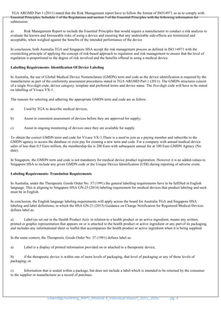 Academic Report on Singapore HSA Class D and Australia TGA Class III ...