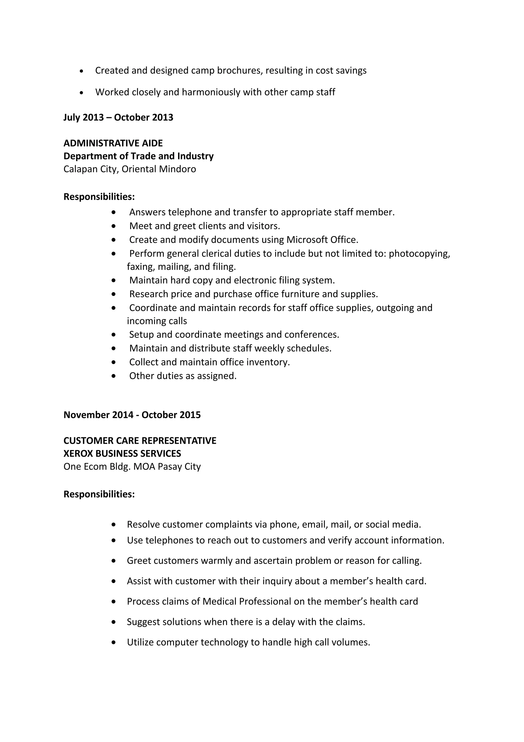 Updated Era Kristhel Resume | DOC