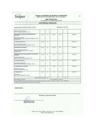 Conclusão MBA Insper | DOCX