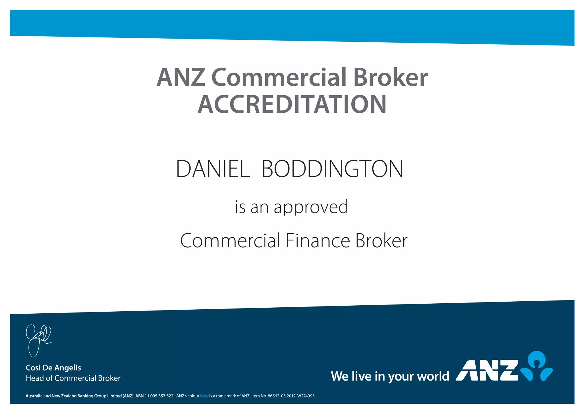 Commercial Broker Accreditation Certificate DB | PDF