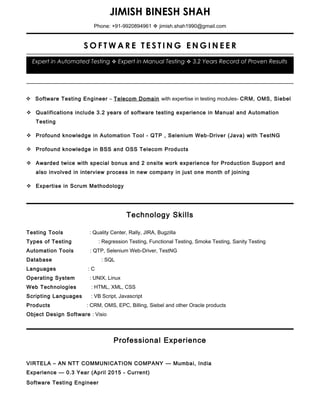 Jimish Shah - Automation Testing | DOC