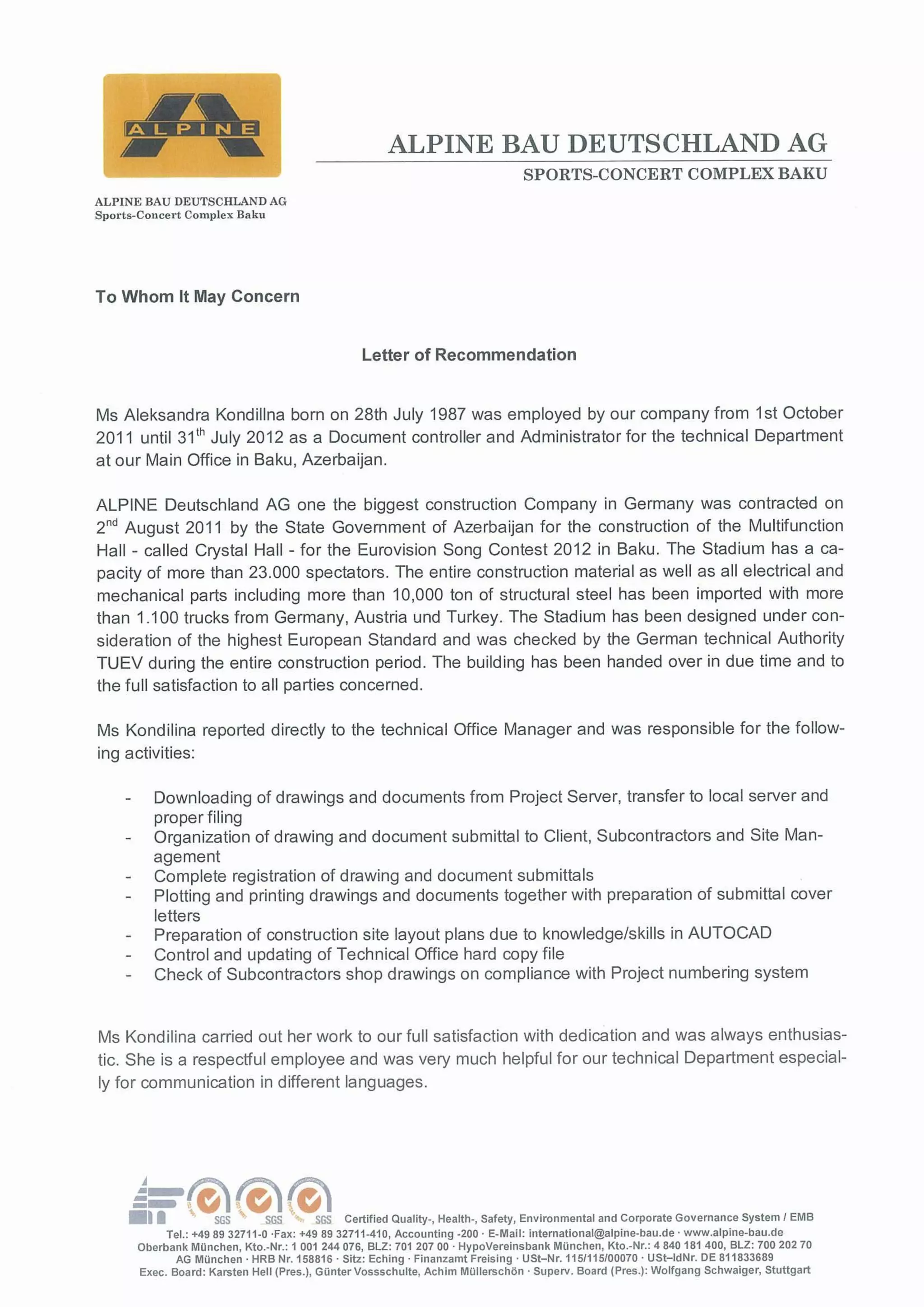 Recommendation letter_Alpine | PDF